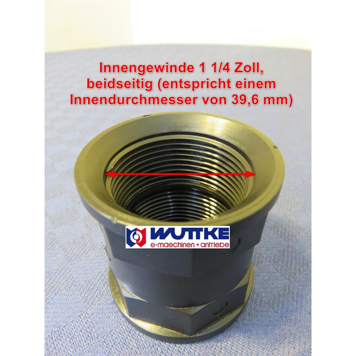 Doppelmuffe Kunststoff Innengewinde/Innengewinde IG/IG 1 1/4 - 1 1/4 ...